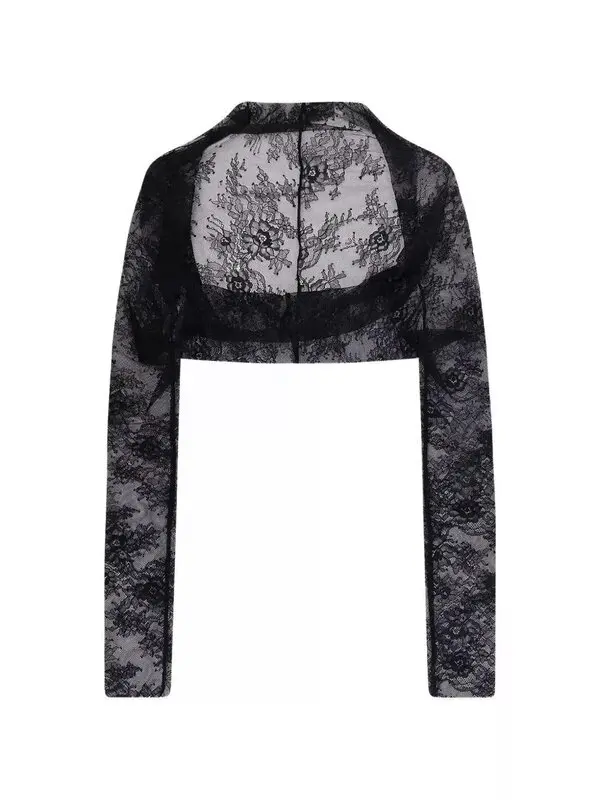 Alberta Ferretti Floral-lace Bolero Blouse