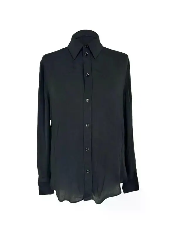 Celine Button-up Long-sleeve Blouse
