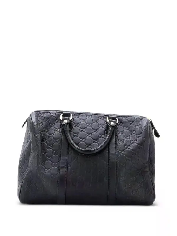 Gucci Joy Boston Bag Ssima Leather Medium Handbag - Black