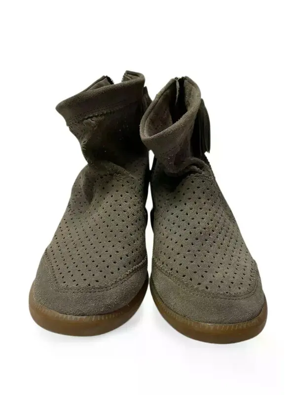 ISABEL MARANT VINTAGE Beslay Perforated Suede Ankle Boots