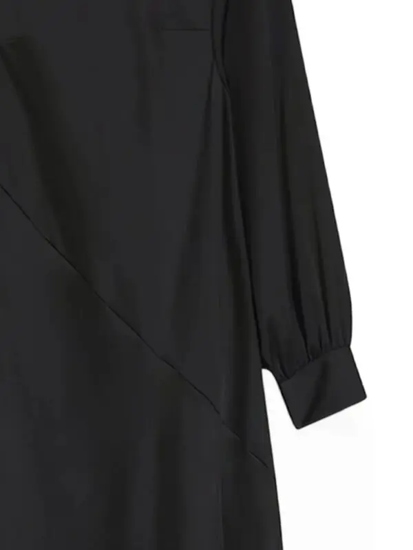 Hugo Asymmetric Long Sleeve Midi Dress