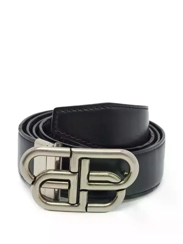 Balenciaga Bb Reversible Belt - Black