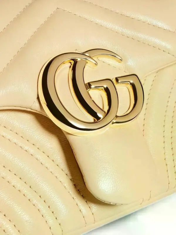 Gucci Small Gg Marmont Matelassé Shoulder Bag - Neutrals