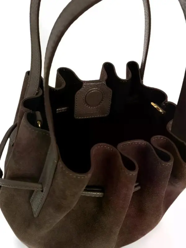 Yuzefi Mini Scallop Suede Bucket Bag