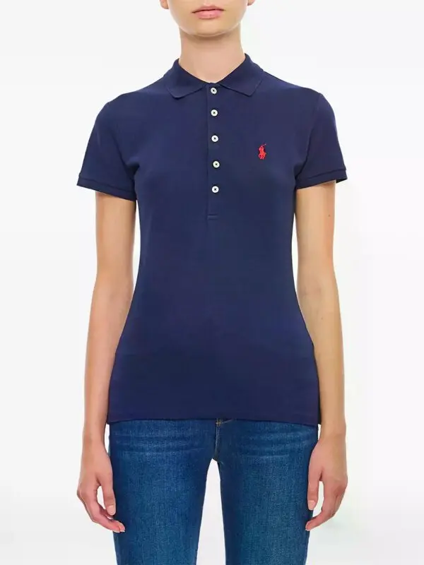 Polo Ralph Lauren Piqué Polo Shirt With Embroidered Logo - Blue