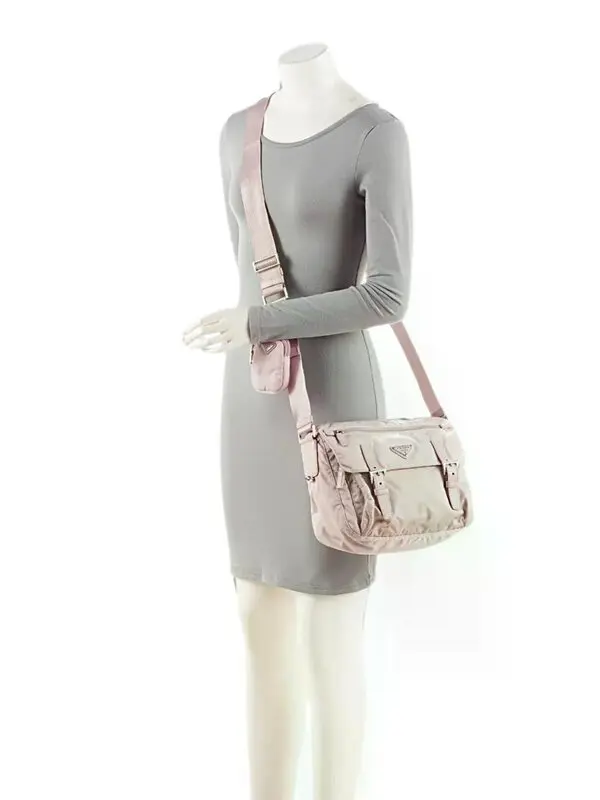 Prada Re-nylon Double Buckle Messenger Bag