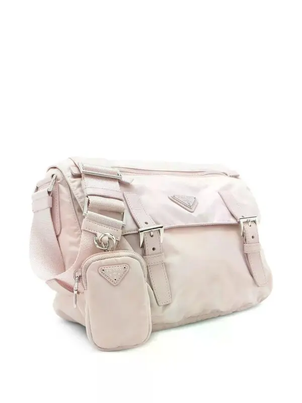 Prada Re-nylon Double Buckle Messenger Bag
