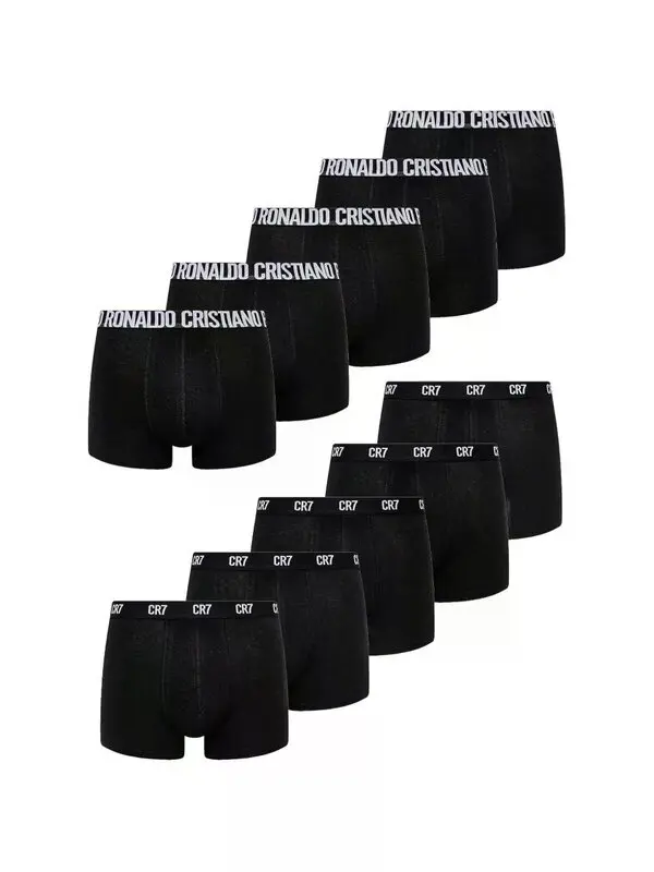 CR7 CRISTIANO RONALDO Logo-waistband Trunks - Black