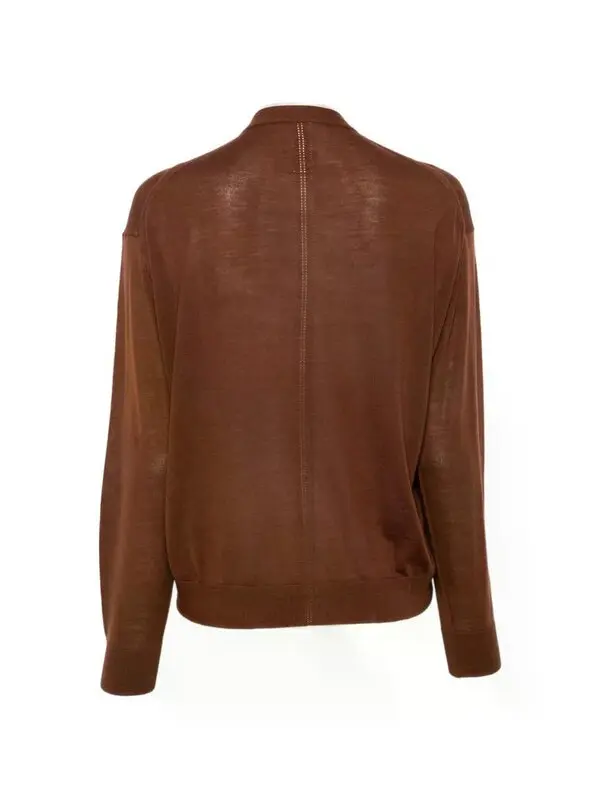 SEMICOUTURE Long-sleeve Button-fastening Wool Top