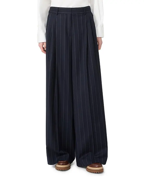 Max Mara Wkdnebbie Wool Stretch Pants - Navy