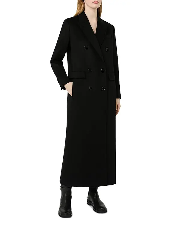 Max Mara Msteffige Wool Coat - Black