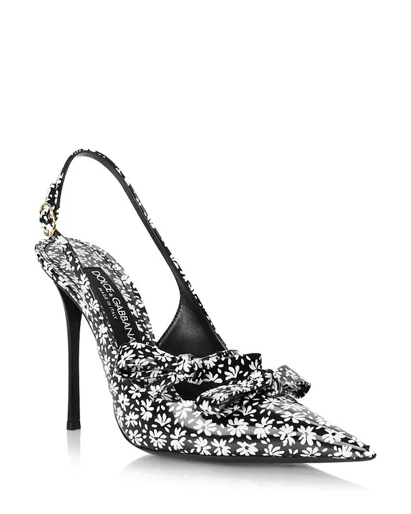 Dolce & Gabbana Pointed Slingback Pumps - Print Flow