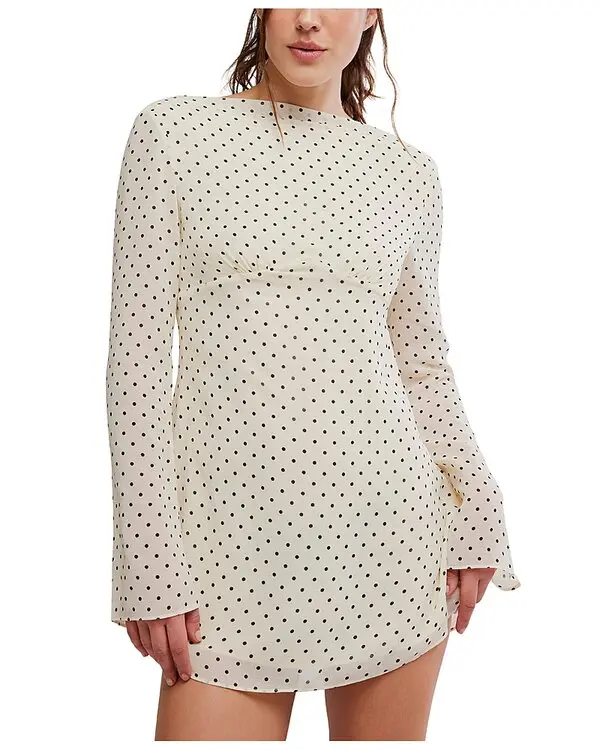 Free People Jolie Printed Mini Dress - Dot Mix
