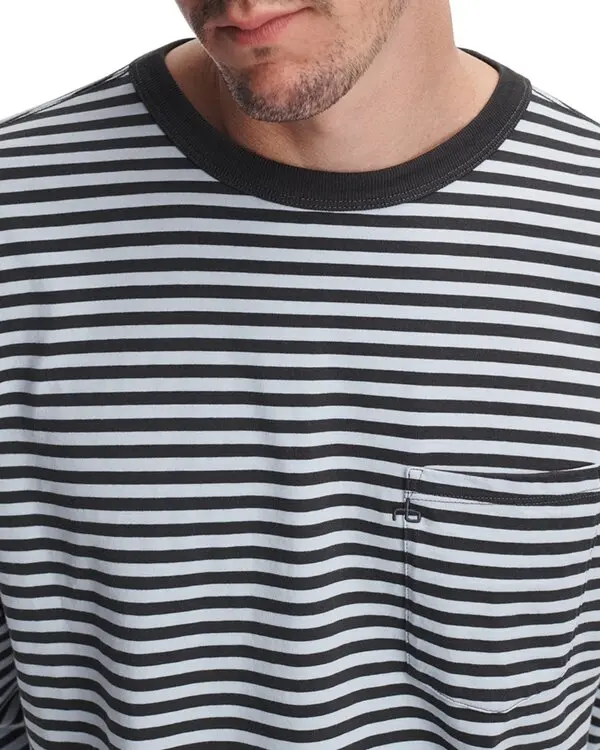 Rag & Bone Long Sleeve Boxy Stripe Tee