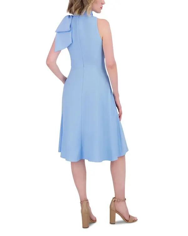 Eliza J Sculpted Fit And Flare Midi Dress - Light Blue