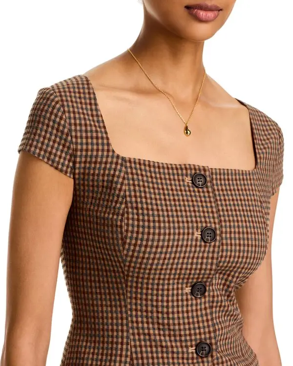 French Connection Diana Textured Square Neck Top