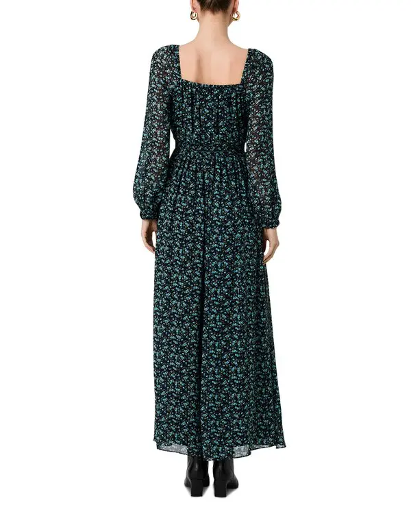 French Connection Marina Silky Chiffon Floral Maxi Dress