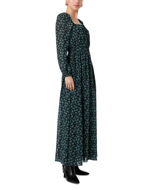 French Connection Marina Silky Chiffon Floral Maxi Dress