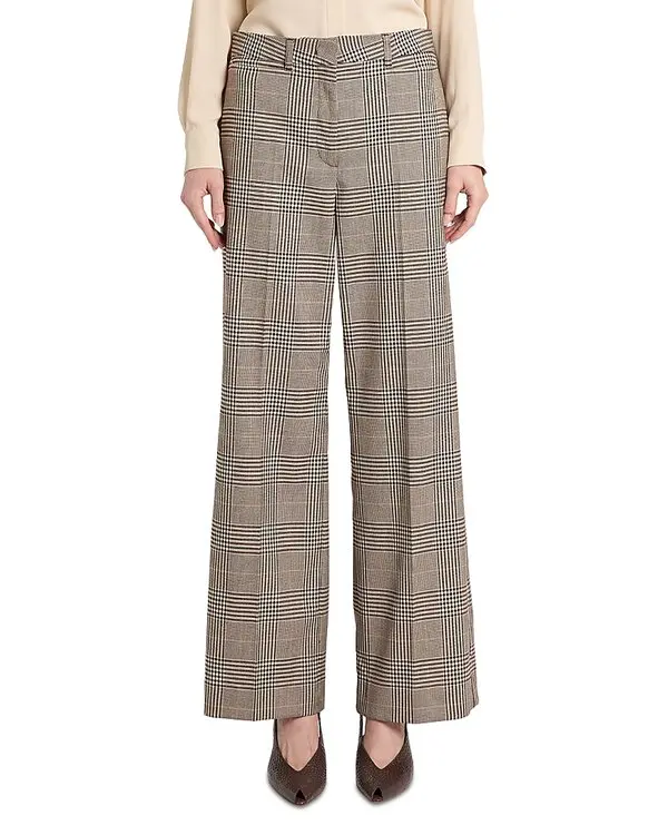 Marella Mllcanapa Glen Plaid Pants - Chocolate