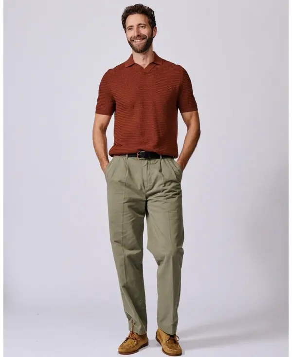 Aubin Alford Textured Cotton Polo Shirt