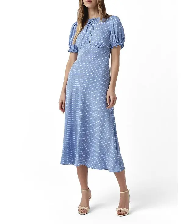 GHOST LONDON Clarissa Tie Front Midi Dress