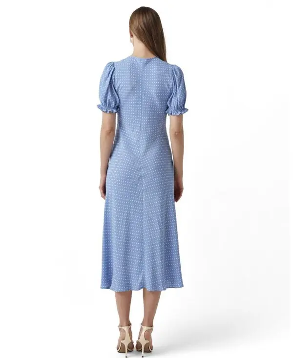 GHOST LONDON Clarissa Tie Front Midi Dress