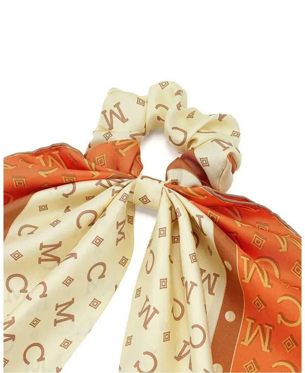 Mcm Upcycling Project Scarf Scrunchie In Organic Silk