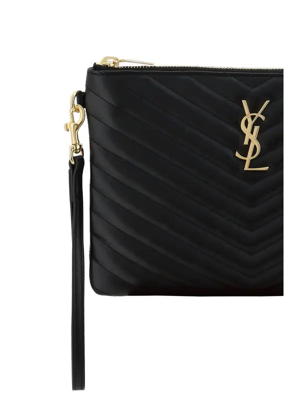 Saint Laurent Matelassé Clutch Bag