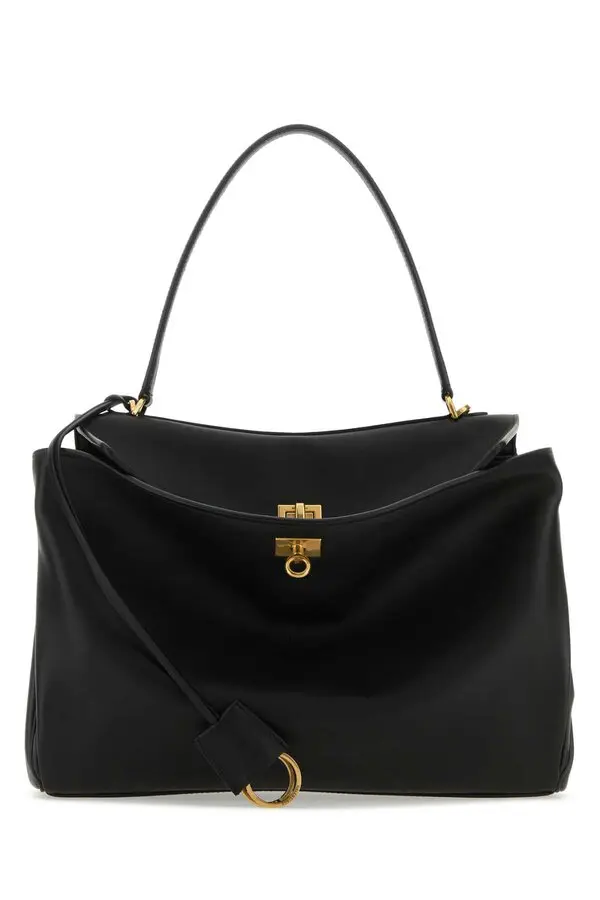 Balenciaga Leather Medium Rodeo Handbag - Black