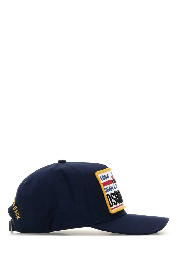 Dsquared2 Navy Cotton Baseball Cap