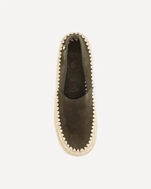 Loewe Rio Suede And Raffia Espadrillas