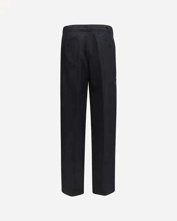 Prada Technical Wide-leg Pants In Canvas