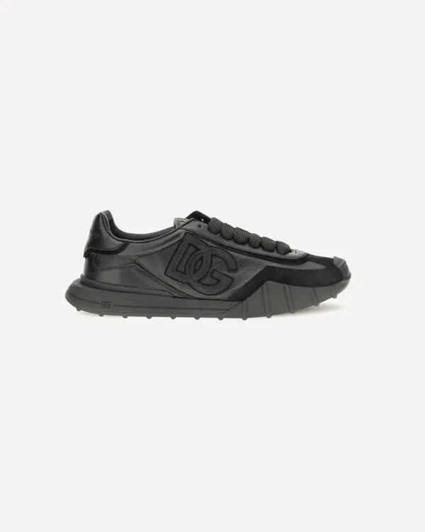 Dolce & Gabbana Athletic Fabric And Leather Sneakers