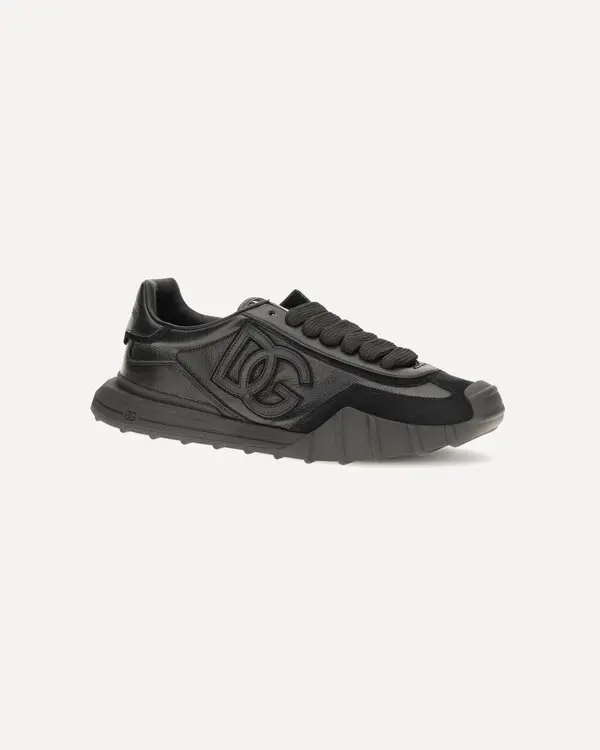 Dolce & Gabbana Athletic Fabric And Leather Sneakers