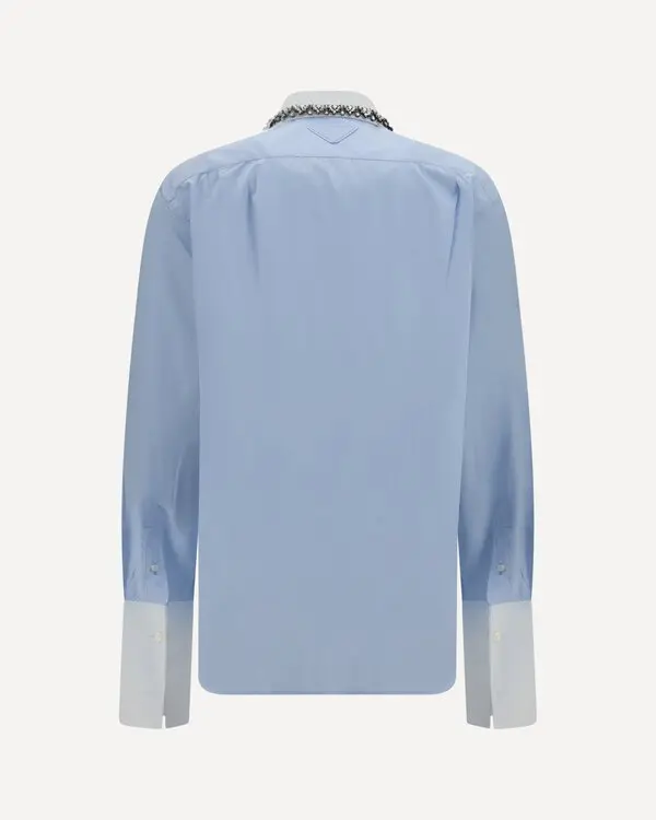 Prada Jewel-embellished Collar Shirt