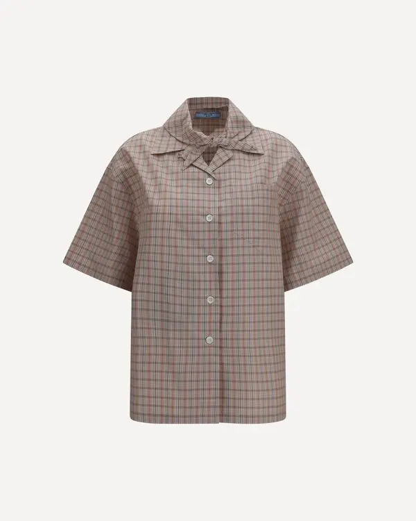 Prada Short-sleeved Check Shirt