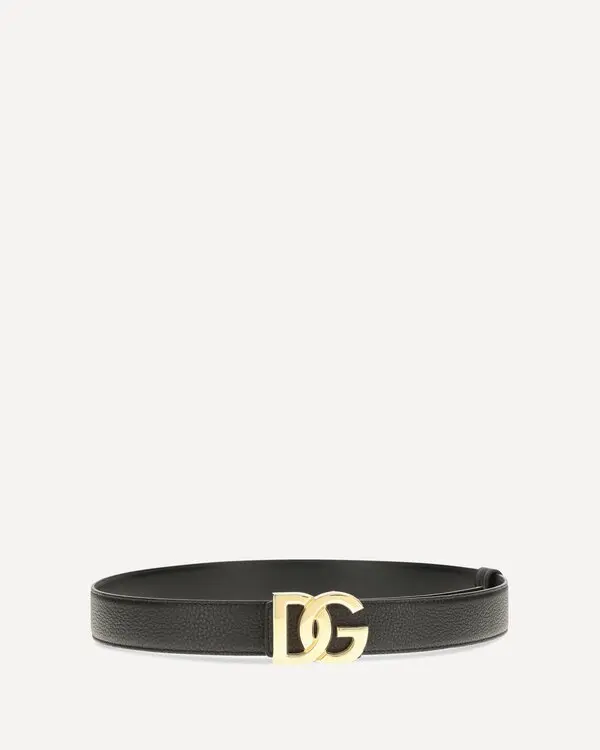 Dolce & Gabbana Calfskin Leather Belt