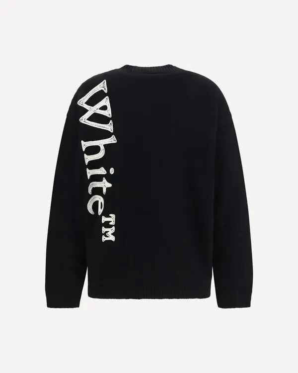 Off-White Vertical Bookish Crewneck Sweater