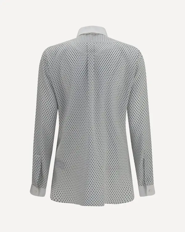 TOM FORD Diamond Print Silk Crêpe De Chine Shirt - Multicolour