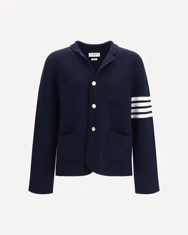 Thom Browne Single-breasted Wool Jacket With Four-bar Detail