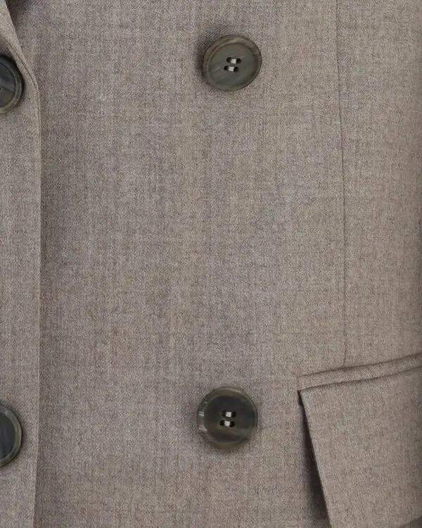 P.a.r.o.s.h Virgin Wool Double-breasted Blazer - Beige