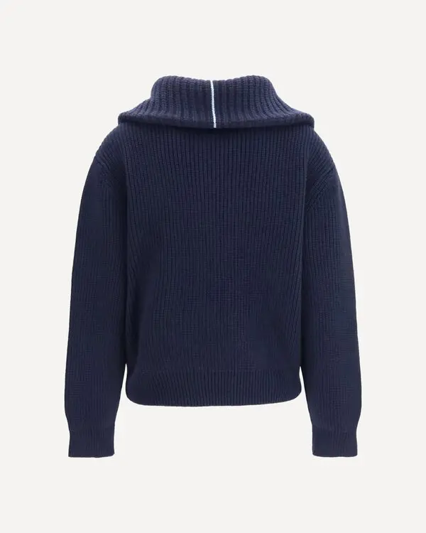 Malo Cashmere High-neck Zip Sweater