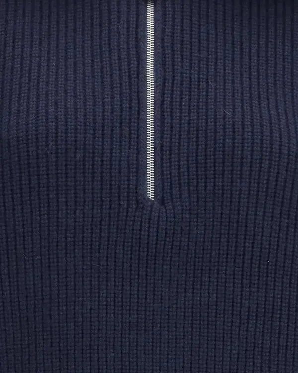 Malo Cashmere High-neck Zip Sweater