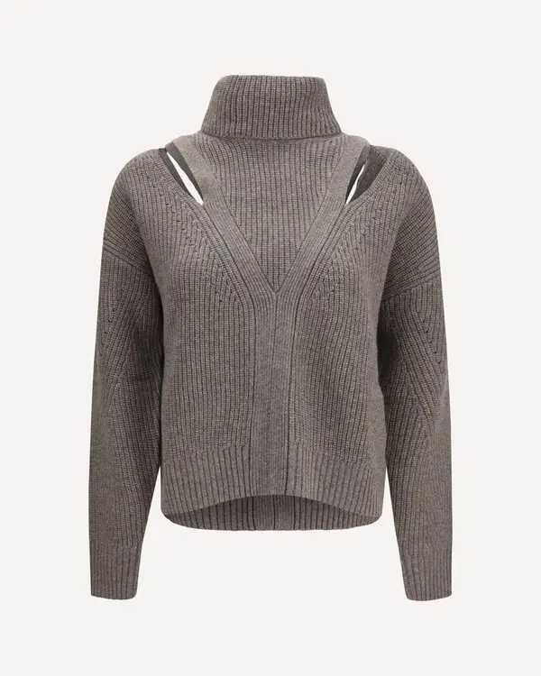 P.a.r.o.s.h P. A.r. O.s. H. High-neck Sweater With Perforated Shoulders Feale