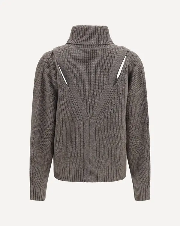 P.a.r.o.s.h P. A.r. O.s. H. High-neck Sweater With Perforated Shoulders Feale