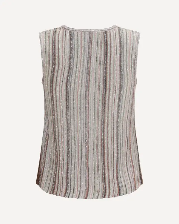 Missoni Sleeveless Ribbed Sequin Top