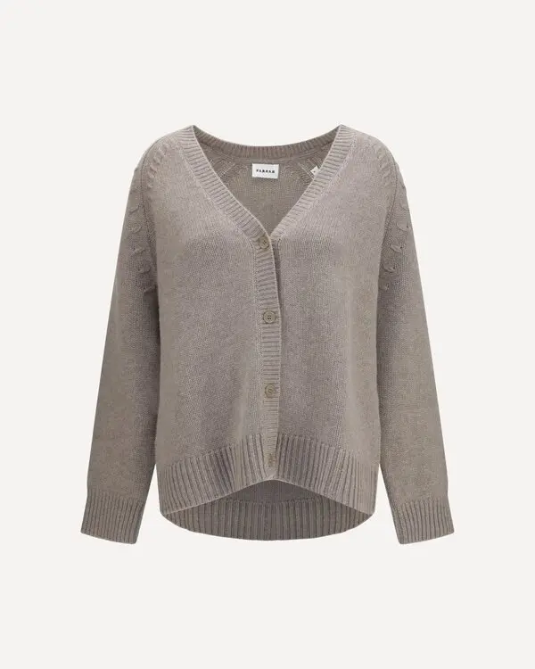 P.a.r.o.s.h P. A.r. O.. H. V-neck Button Cardigan - Beige
