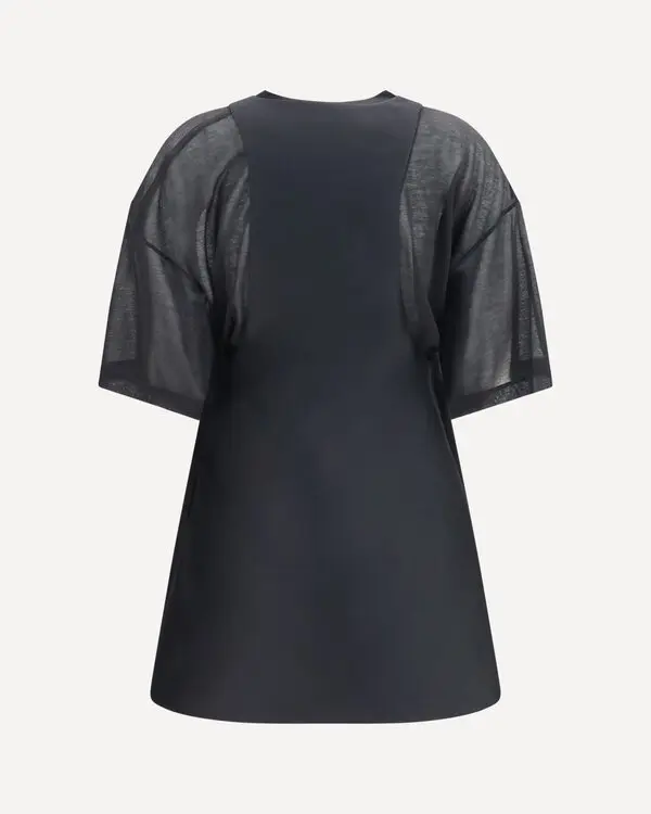 Balenciaga Hybrid Dress With Sheer T-shirt
