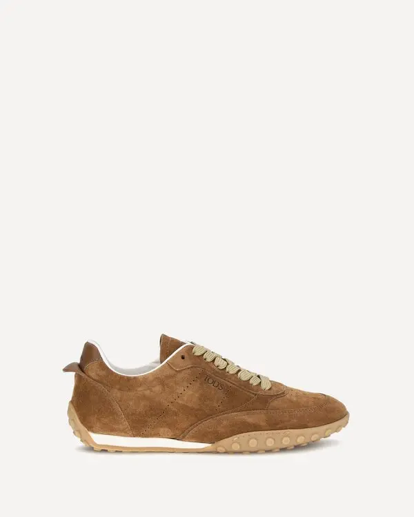 TOD'S Suede Leather Sneakers - Brown