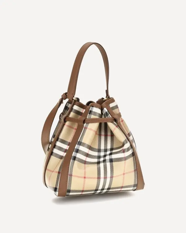 Burberry Mini Check Bucket Bag